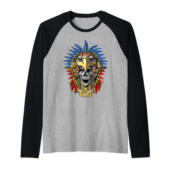 Ancient Aztec Mayan Clothing | Tops | Aztec Skull Eagle Warrior Mask ...
